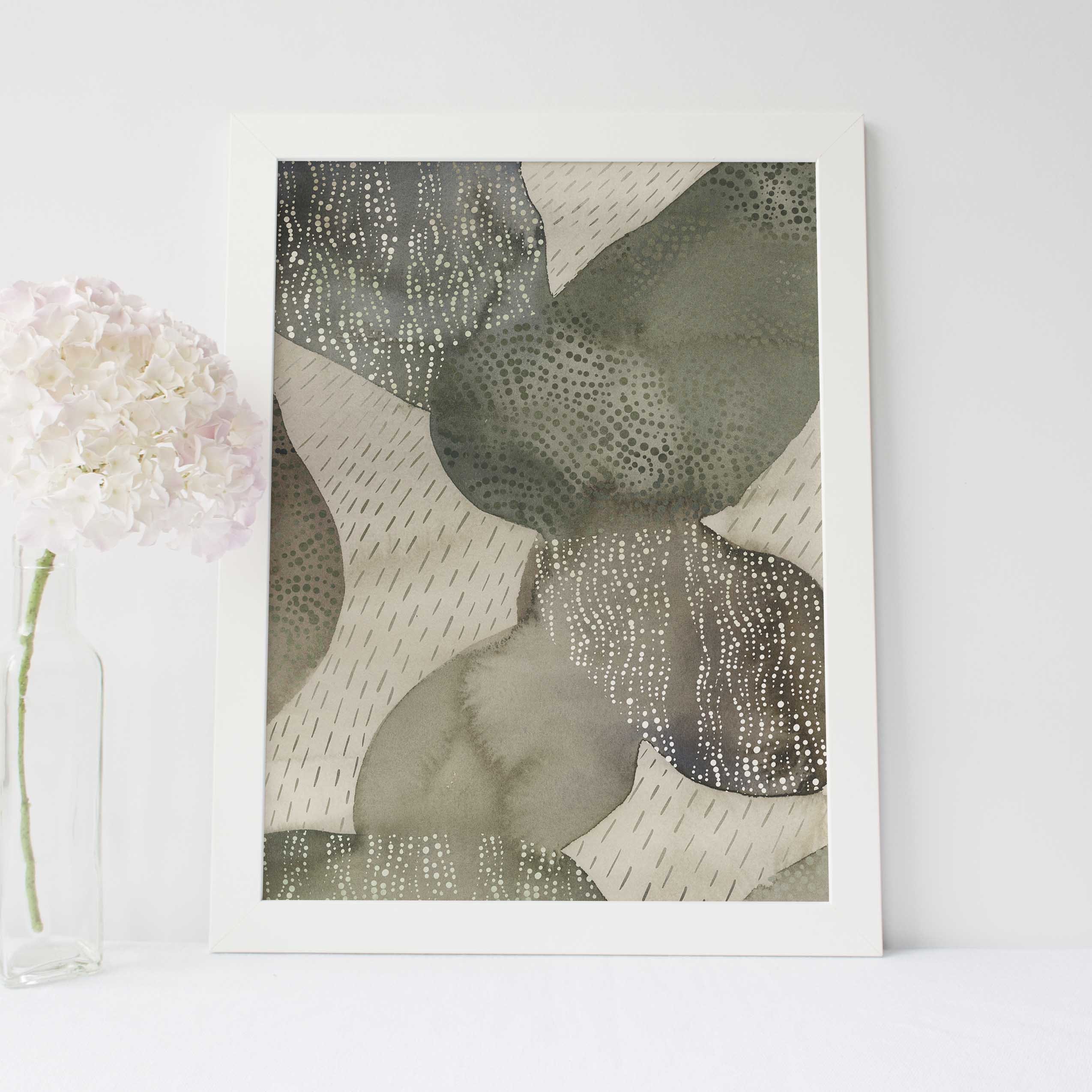 Abstract Print Stone Inspired Artwork Modern Forest Decor | Etsy