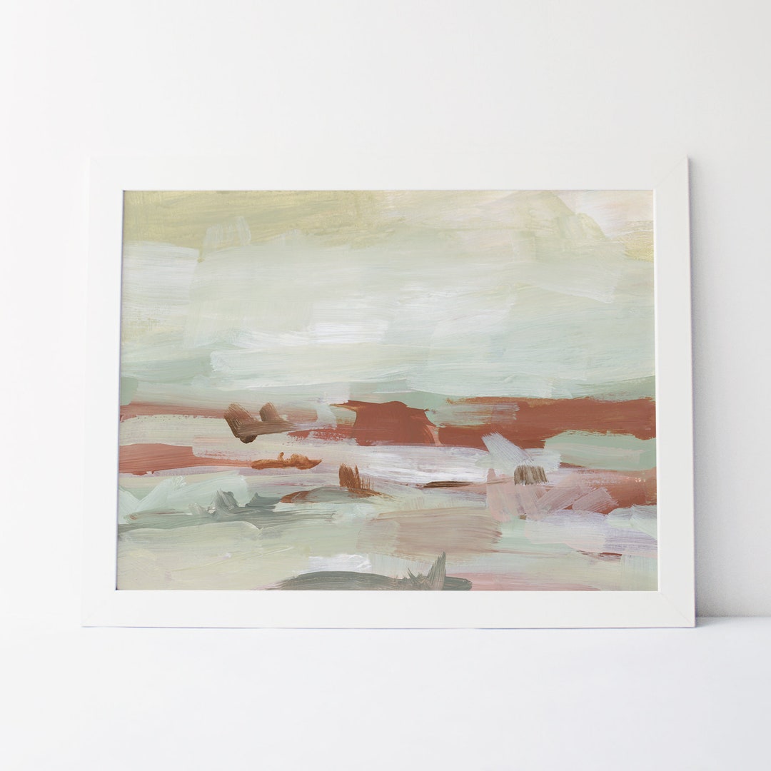 Desert Abstract Painting | Southwestern Nursery Art & Pink Sage ...