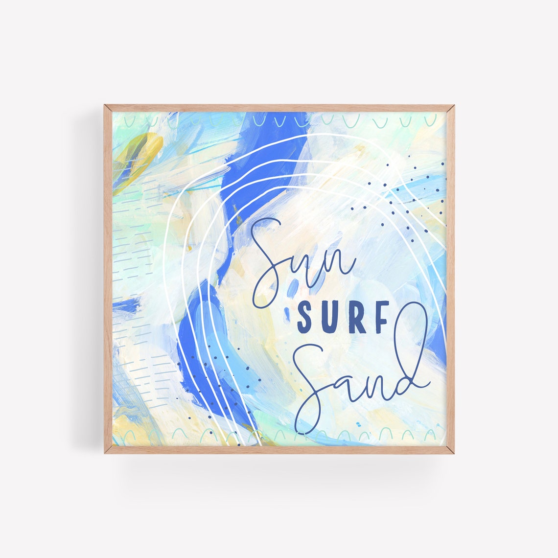 Sun Surf Sand Sign Modern Beach House Decor Coastal Nursery - Etsy UK