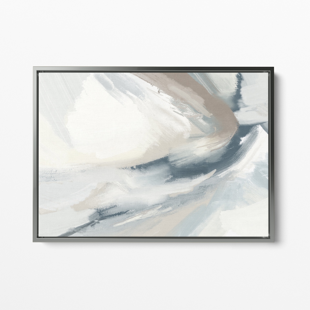 Neutral Abstract Wall Art | Modern Beach House Painting for Coastal ...