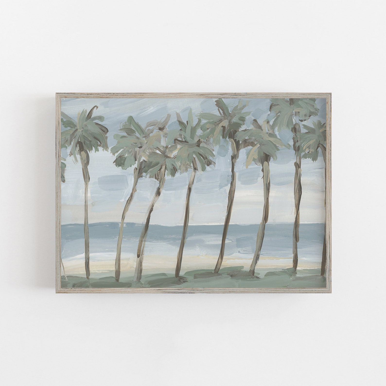 Palm Tree Landscape Painting Beach Print Decor California Surf - Etsy