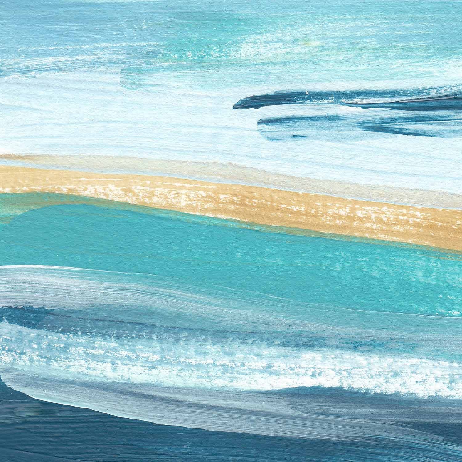 Abstract Beach Artwork Turquoise Original Seascape Ocean | Etsy