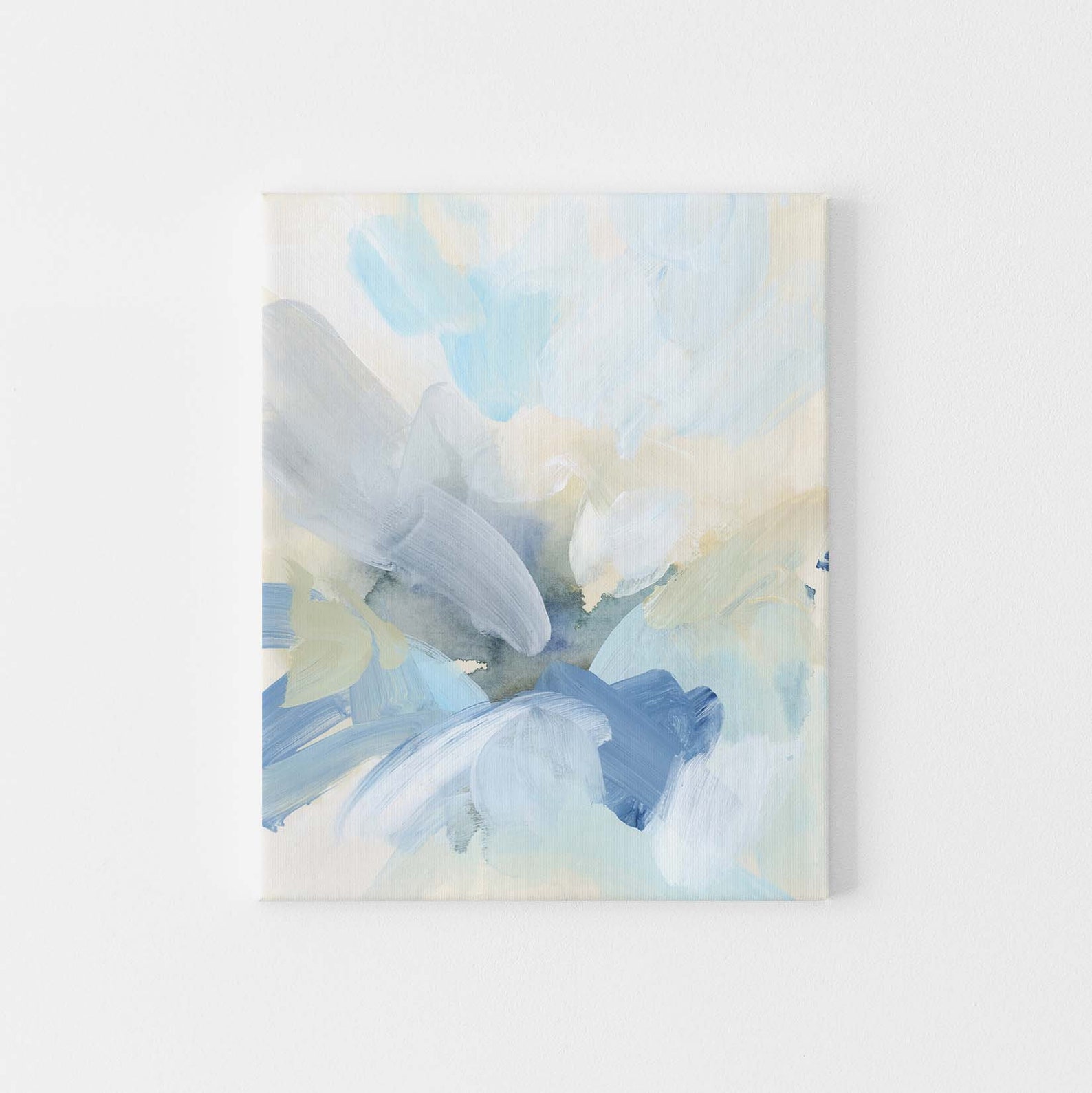 Light Blue Abstract Painting Neutral Tones Trendy Office Decor - Etsy