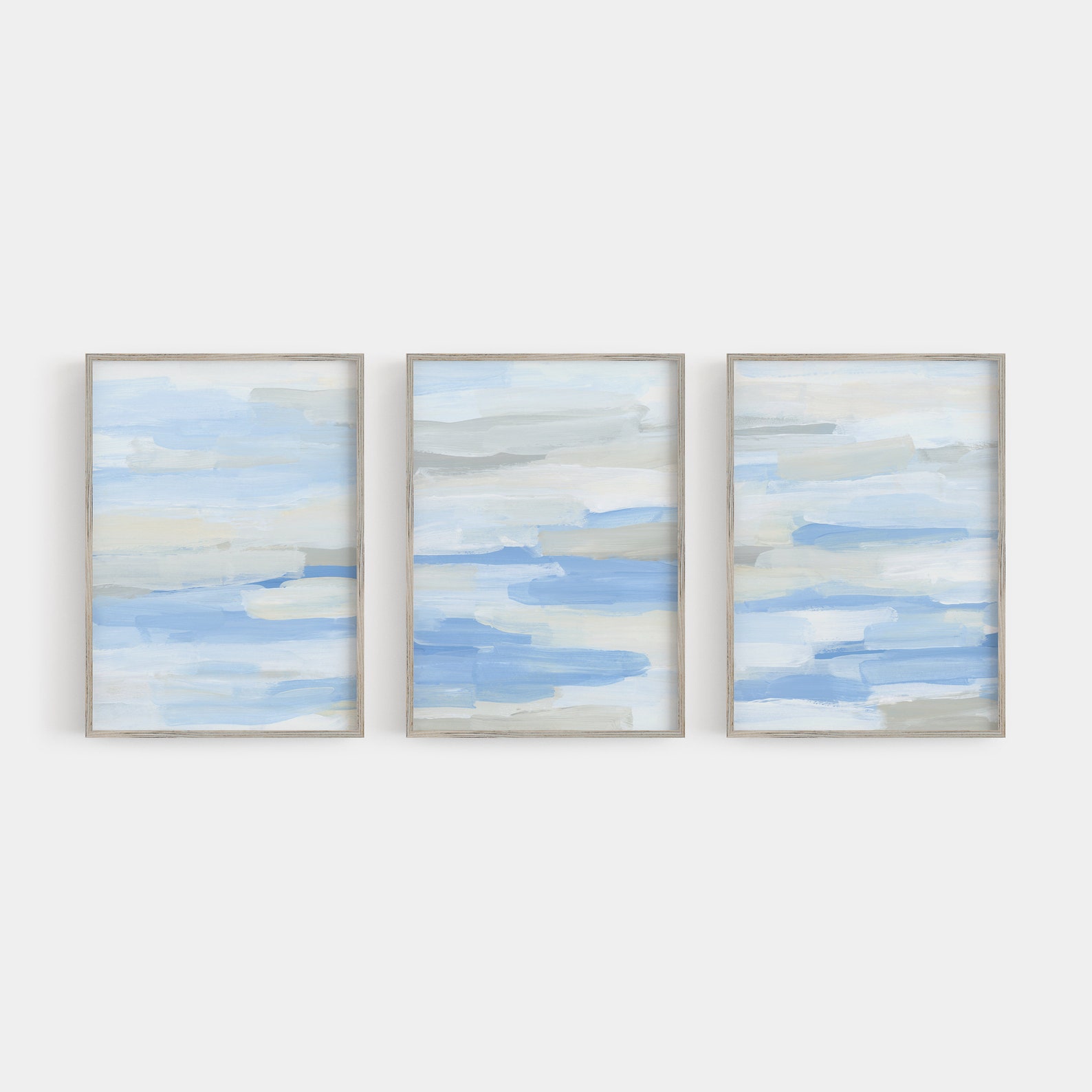 Abstract Ocean Triptych | "downwind" – Set of 3 – Art Prints or ...