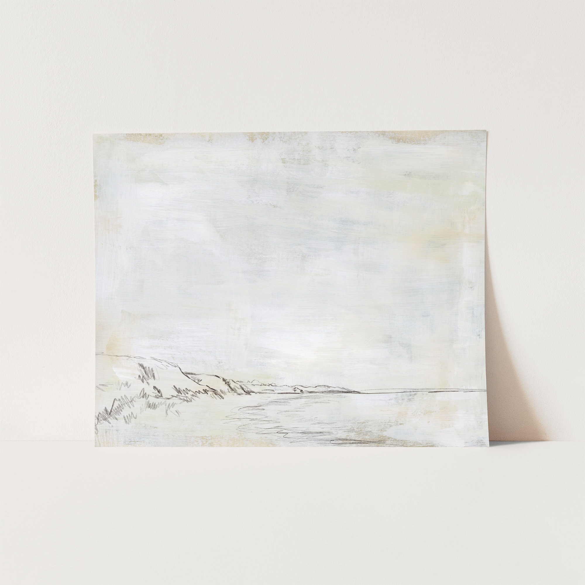 Coastal Bluff Painting Rustic Beach Scene Seascape Decor - Etsy