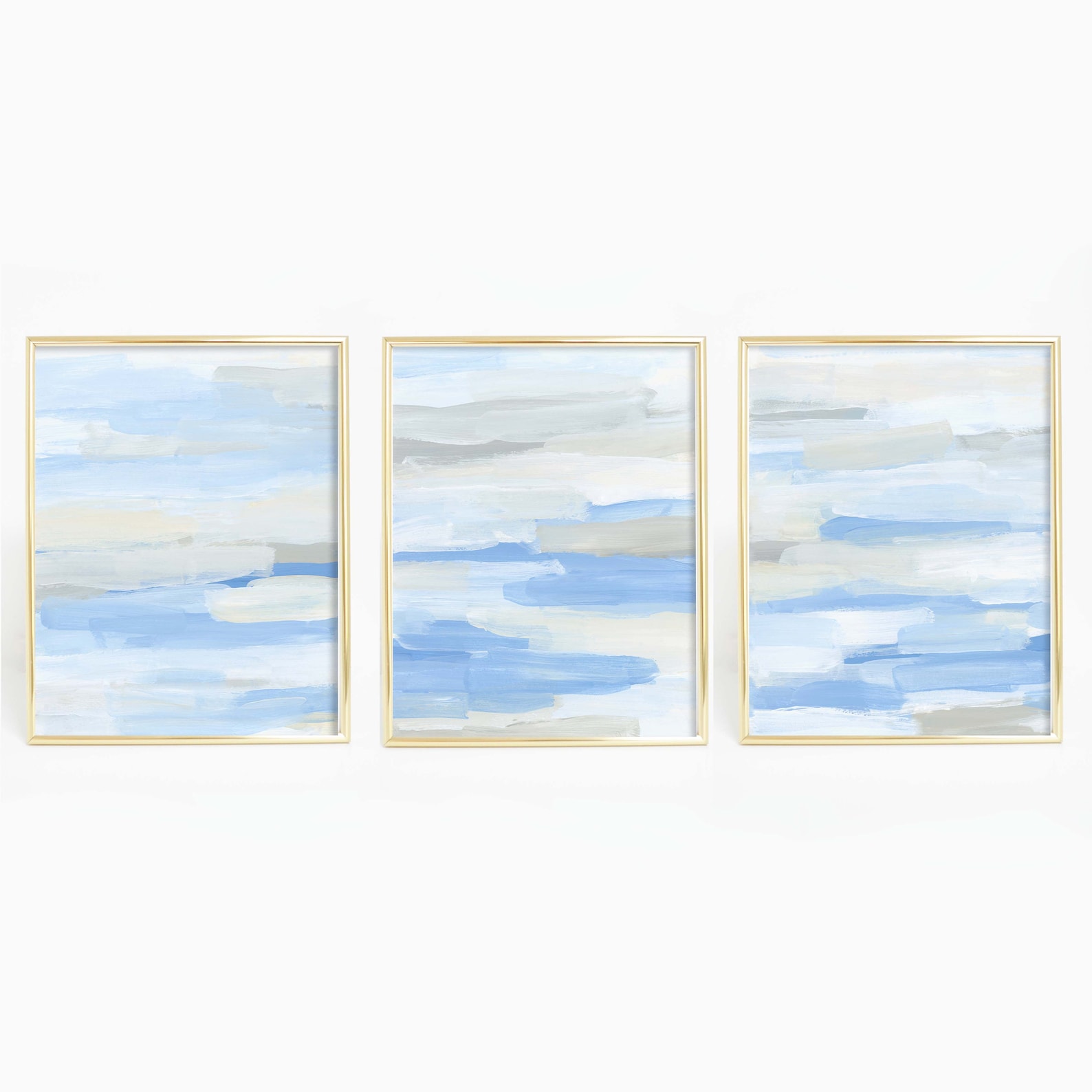 Abstract Ocean Triptych | "downwind" – Set of 3 – Art Prints or ...