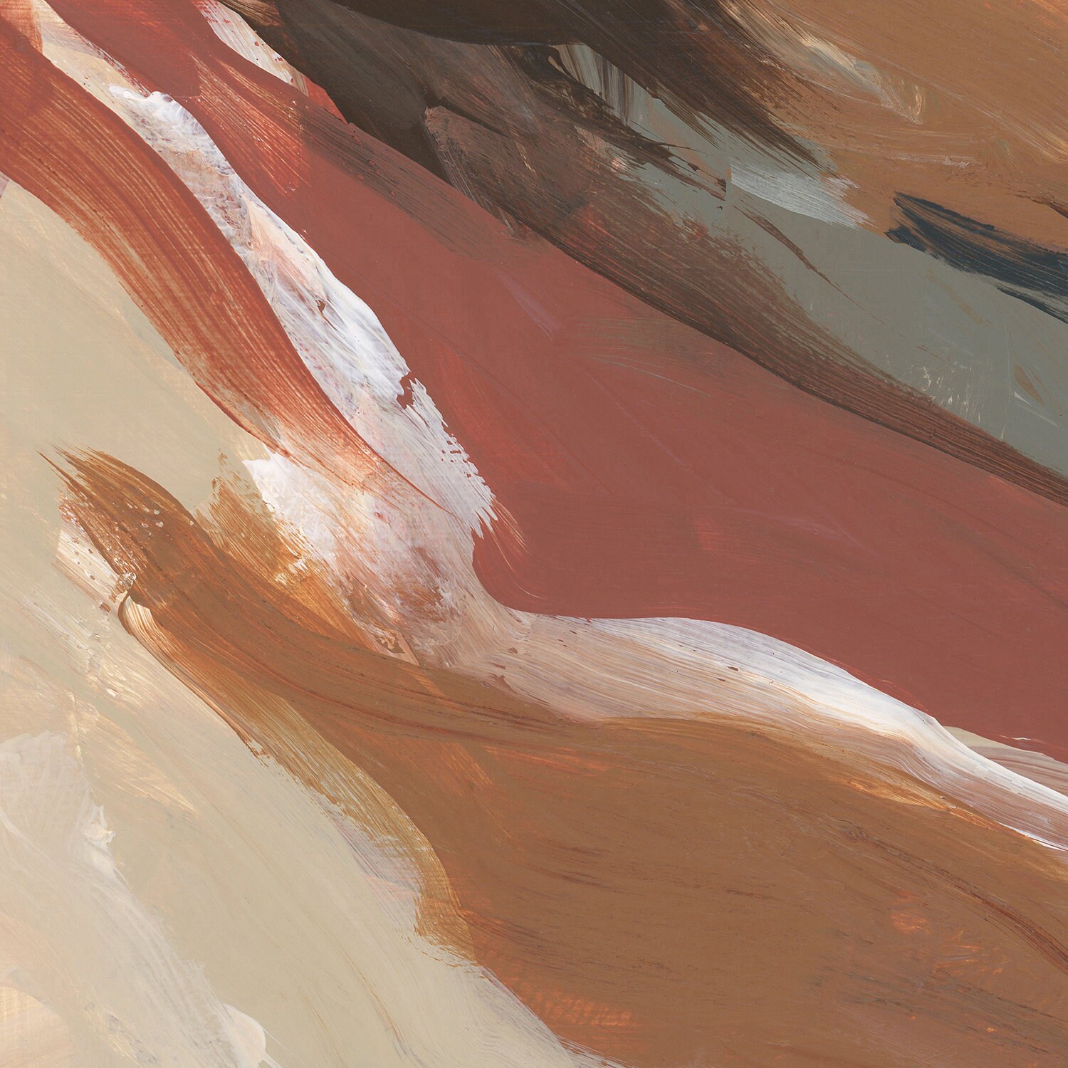 Terracotta Print Abstract Art Fall Painting Earth Tones Autumn - Etsy