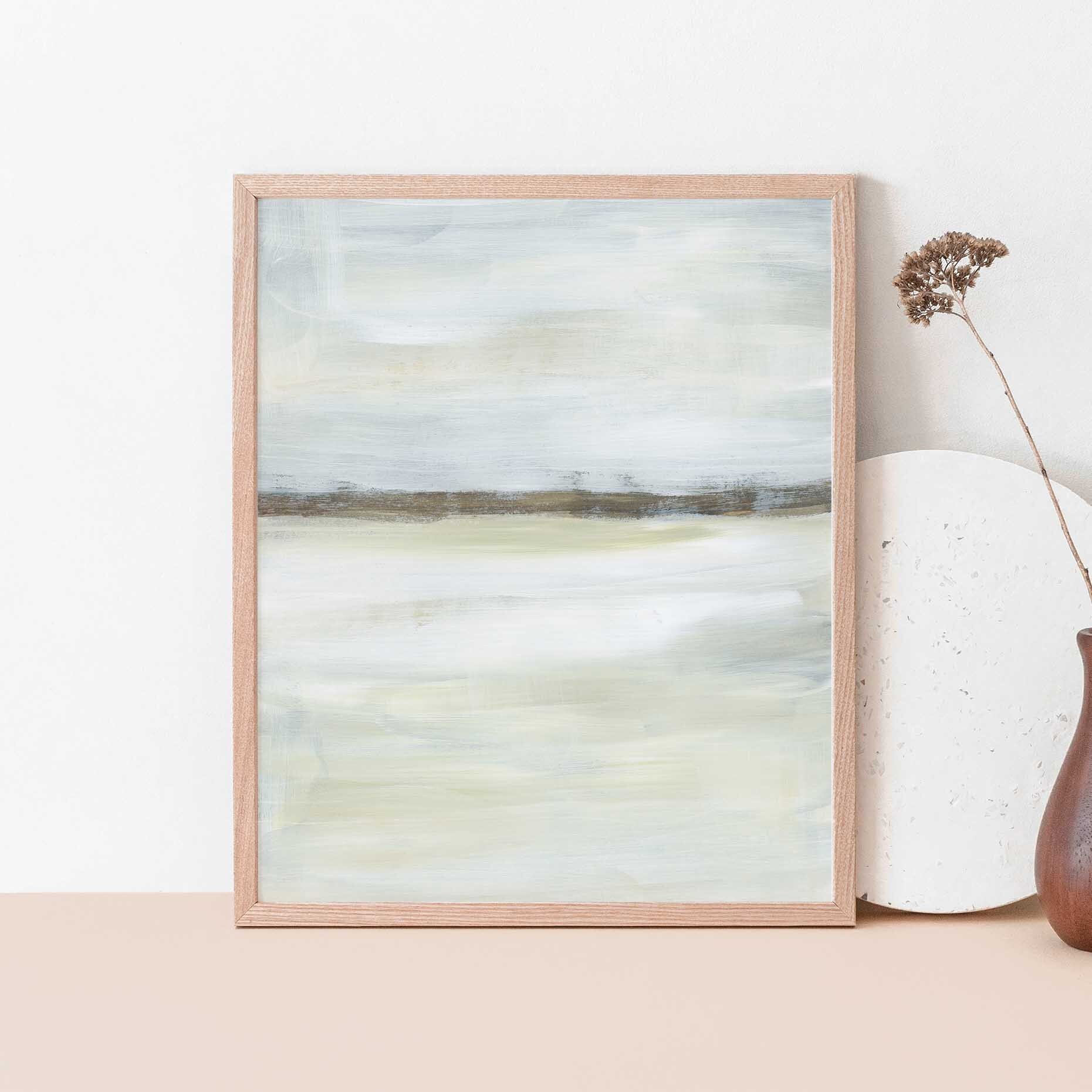 Lake House Decor Abstract Lake Painting Coastal Artwork - Etsy Canada