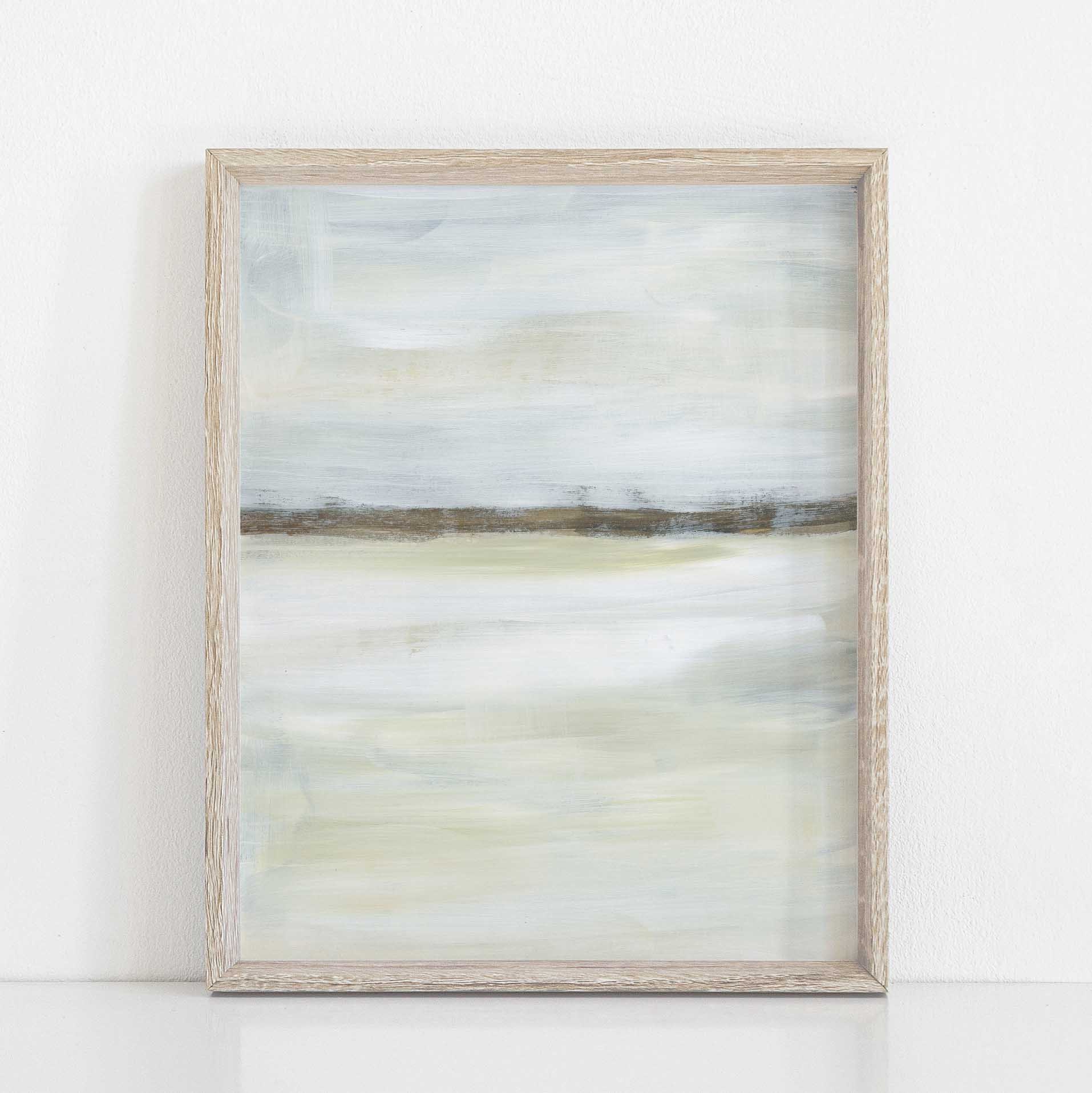 Lake House Decor Abstract Lake Painting Coastal Artwork | Etsy