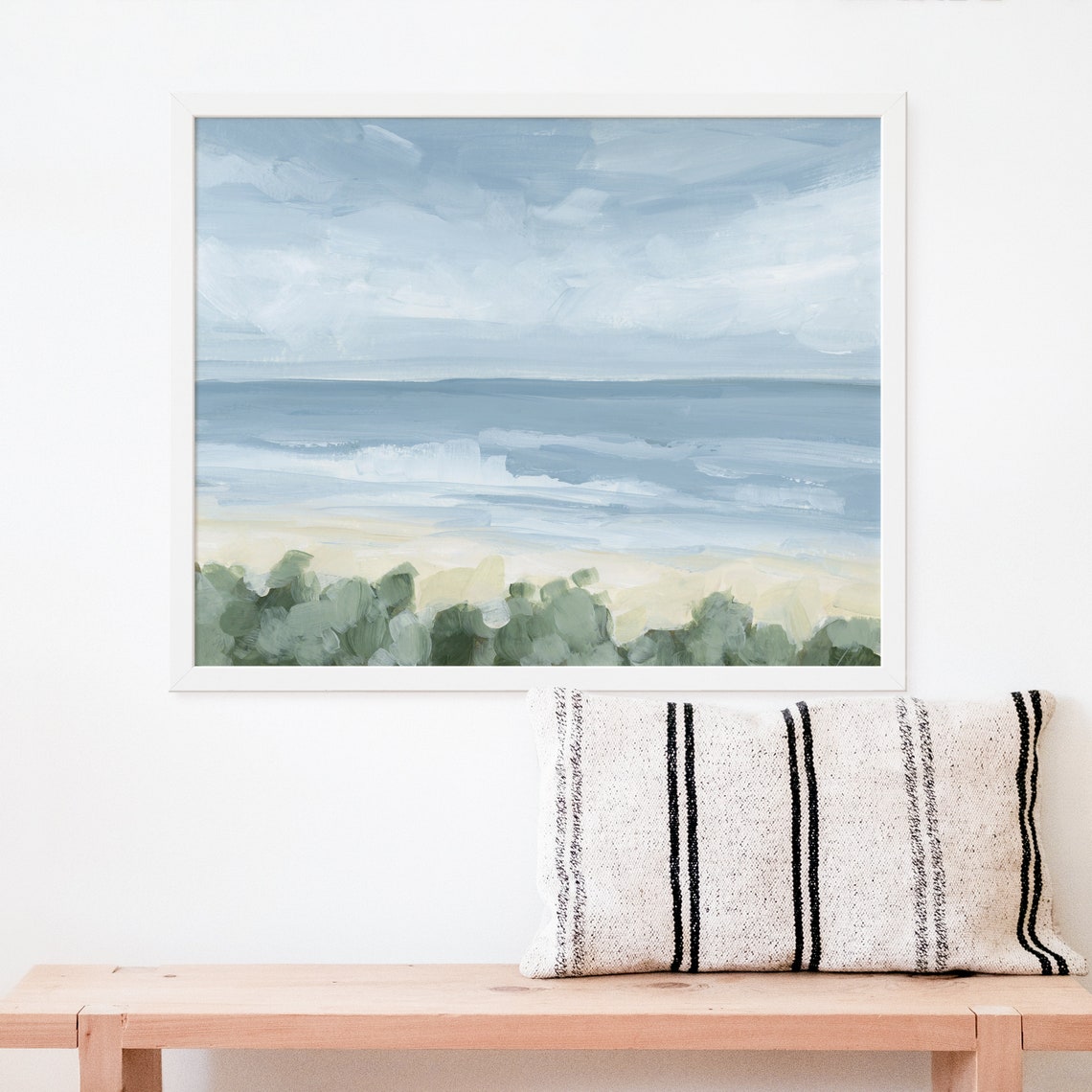 Muted Coastal Beachscape | "ocean Reverie" - Art Print or Canvas - Etsy