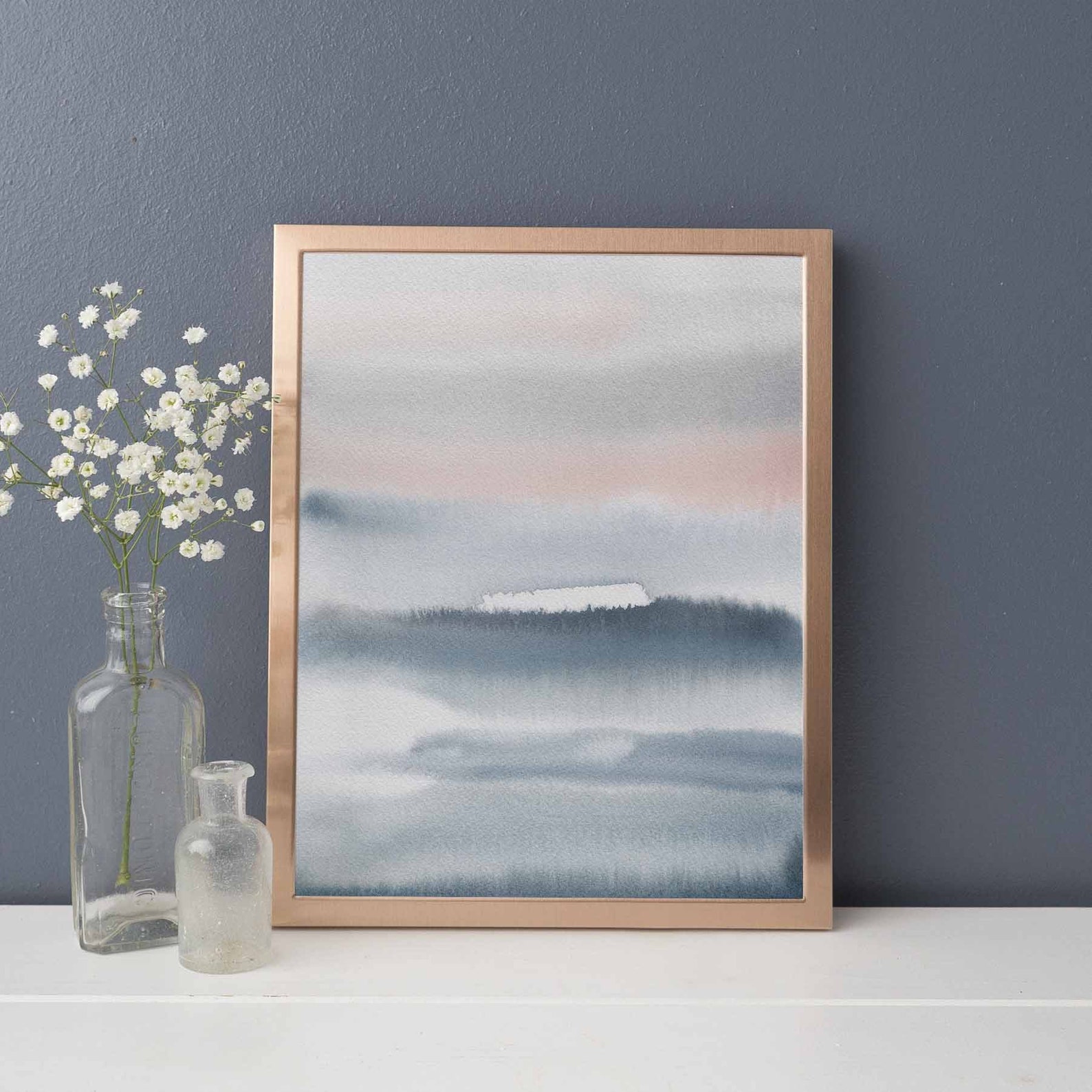 Abstract Modern Watercolor Painting Flowy Artwork Nursery Art - Etsy