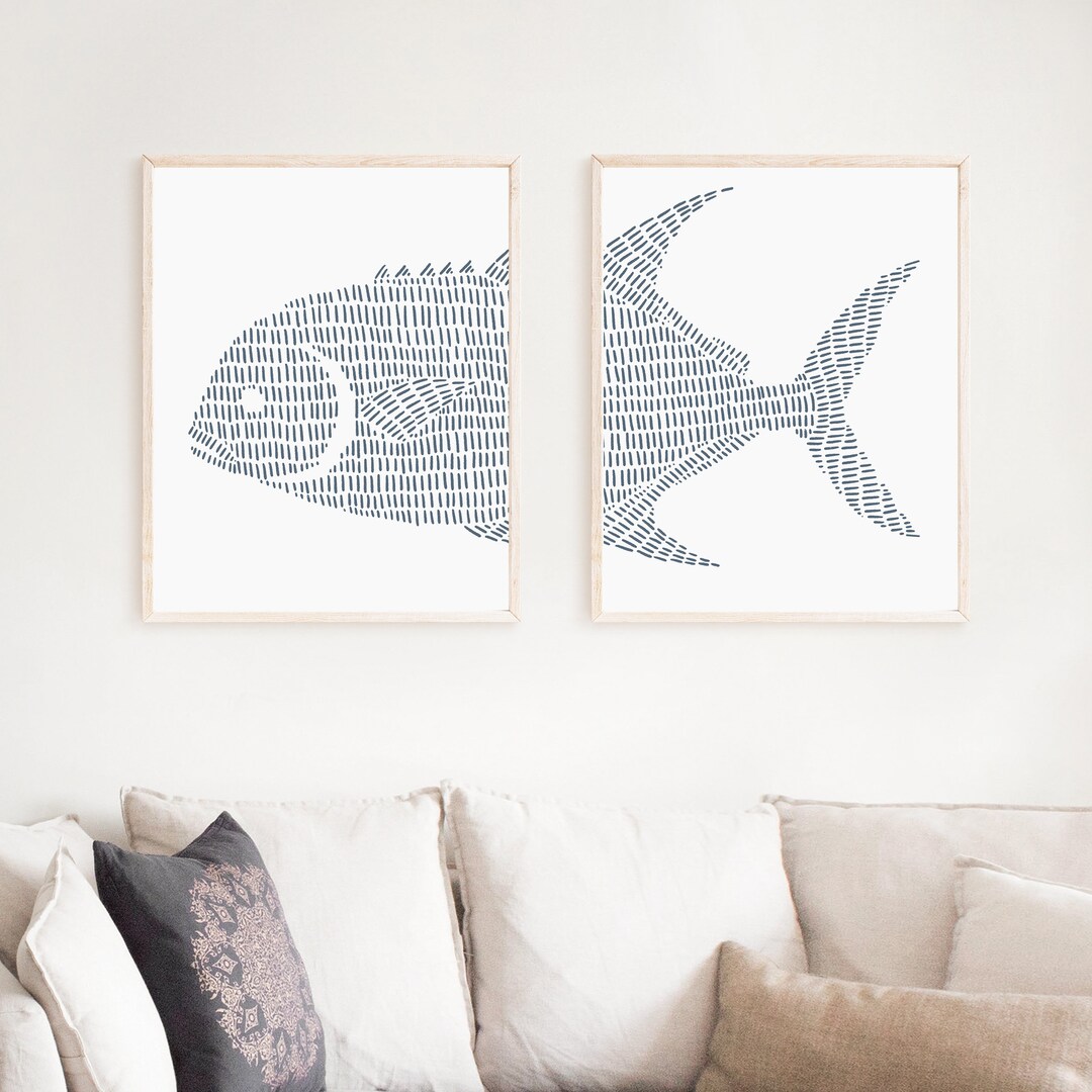 Permit Fish Print Set Beach House Ocean Coastal Decor Gift for - Etsy