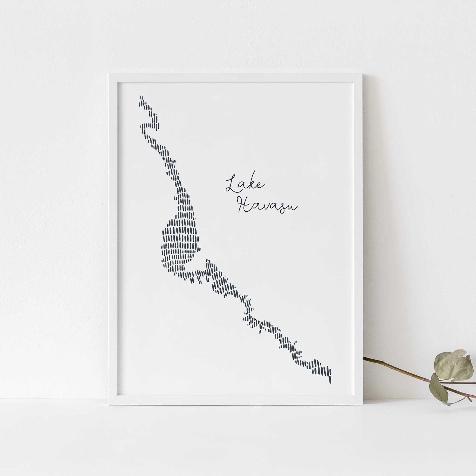 Lake Havasu Map Print Arizona Lake Sign Modern Minimalist - Etsy