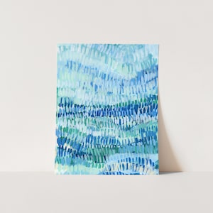 Abstract Aqua Blue Turquoise Underwater Sea Ocean Painting | Modern ...