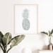 Pineapple Print Large Ananas Poster Modern Minimalist Boho Beach House ...