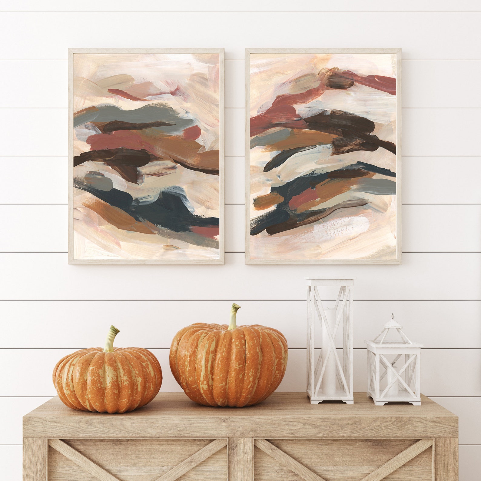 Earth Tone Modern Abstract Painting Autumn Artwork - Etsy