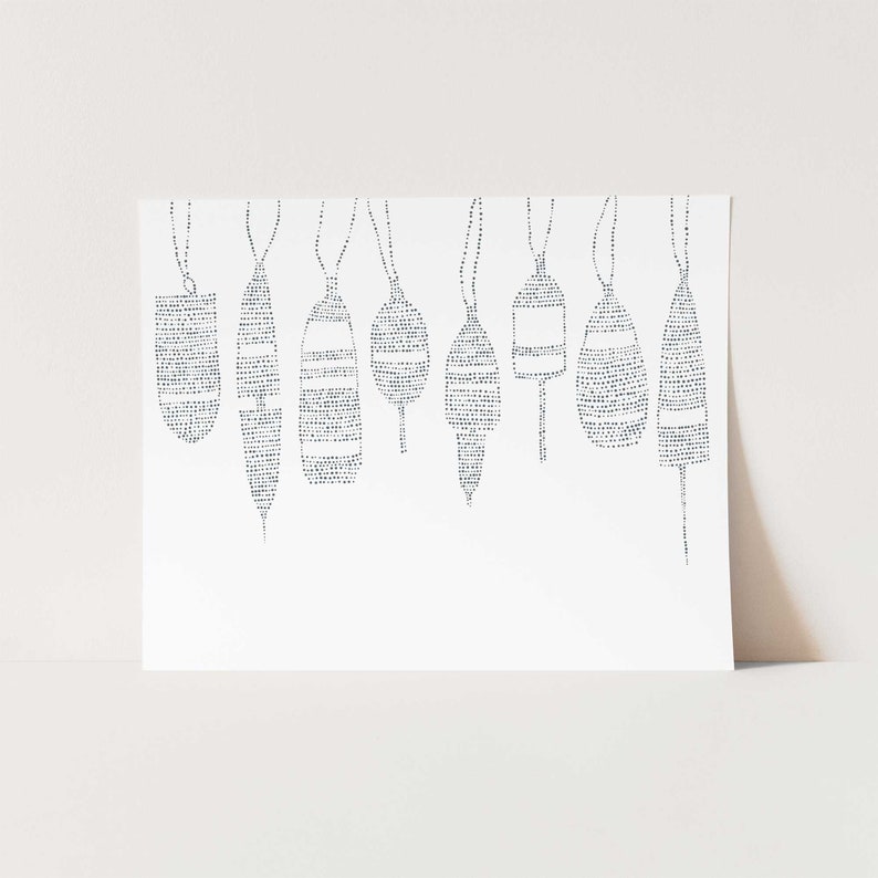 Nautical Wall Decor | Buoy Print for Modern Coastal Nursery Minimalist ...