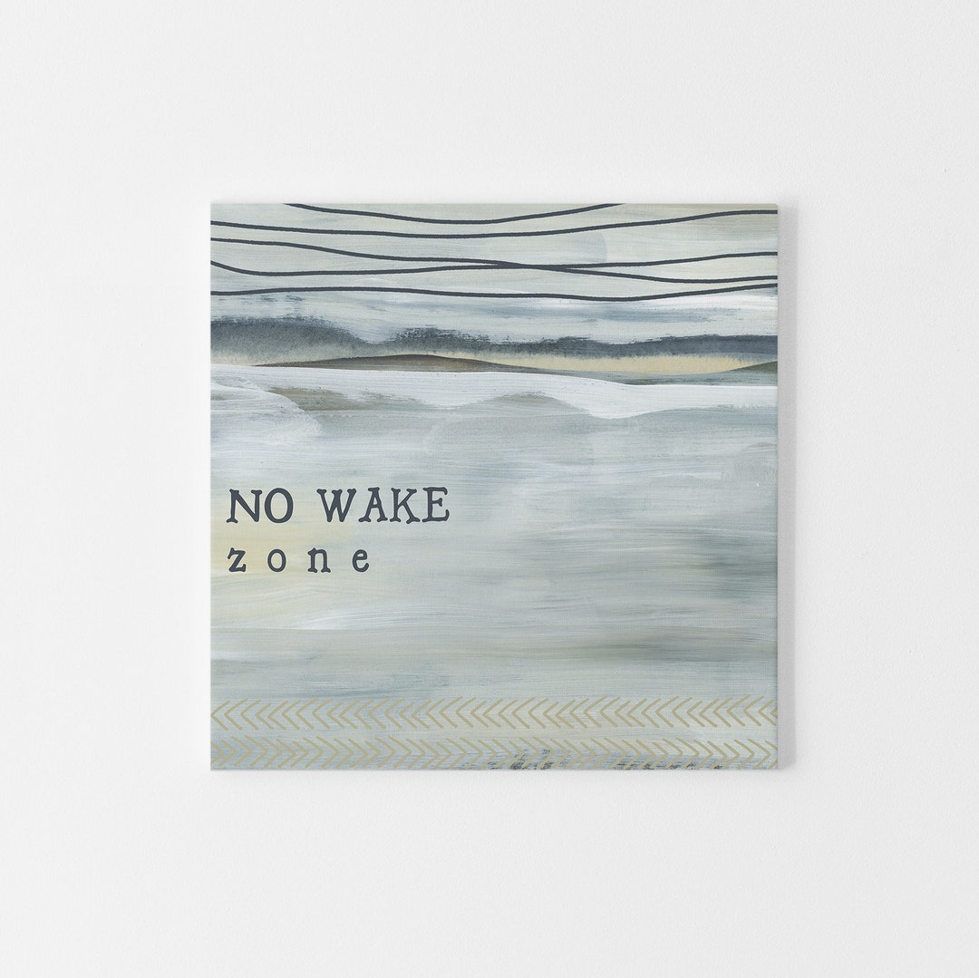 No Wake Zone Print Modern Lake House Decor and Gift Idea, Lakehouse ...