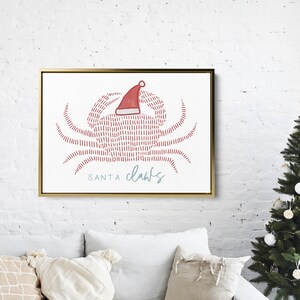 Santa Claws Sign | Modern Coastal Christmas Decor With Turquoise & Red ...