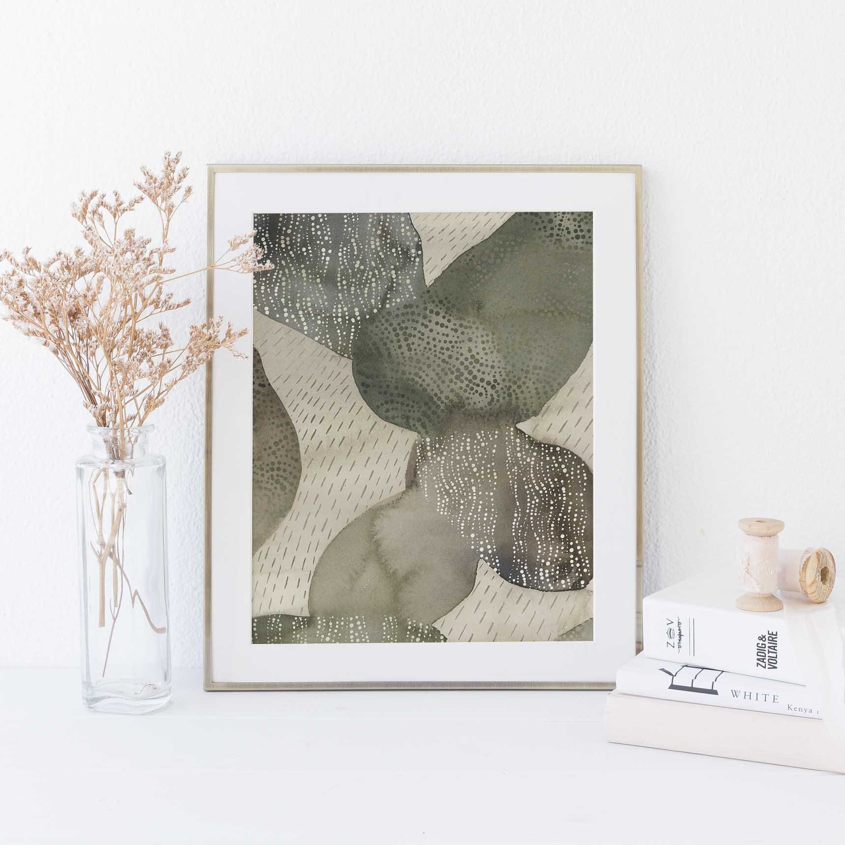 Abstract Print Stone Inspired Artwork Modern Forest Decor | Etsy