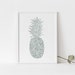 Pineapple Print Large Ananas Poster Modern Minimalist Boho Beach House ...