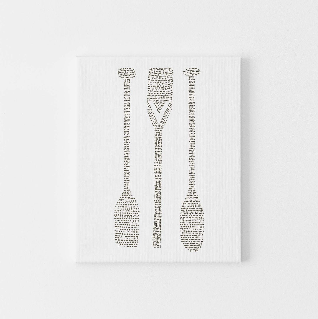 Lake House Art Paddle Print Lakehouse Minimalist Coastal - Etsy