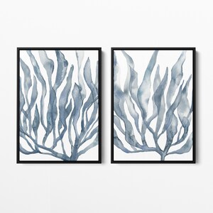 Sea Plant Artwork | Modern Coastal Decor With Sea Botanical Painting ...
