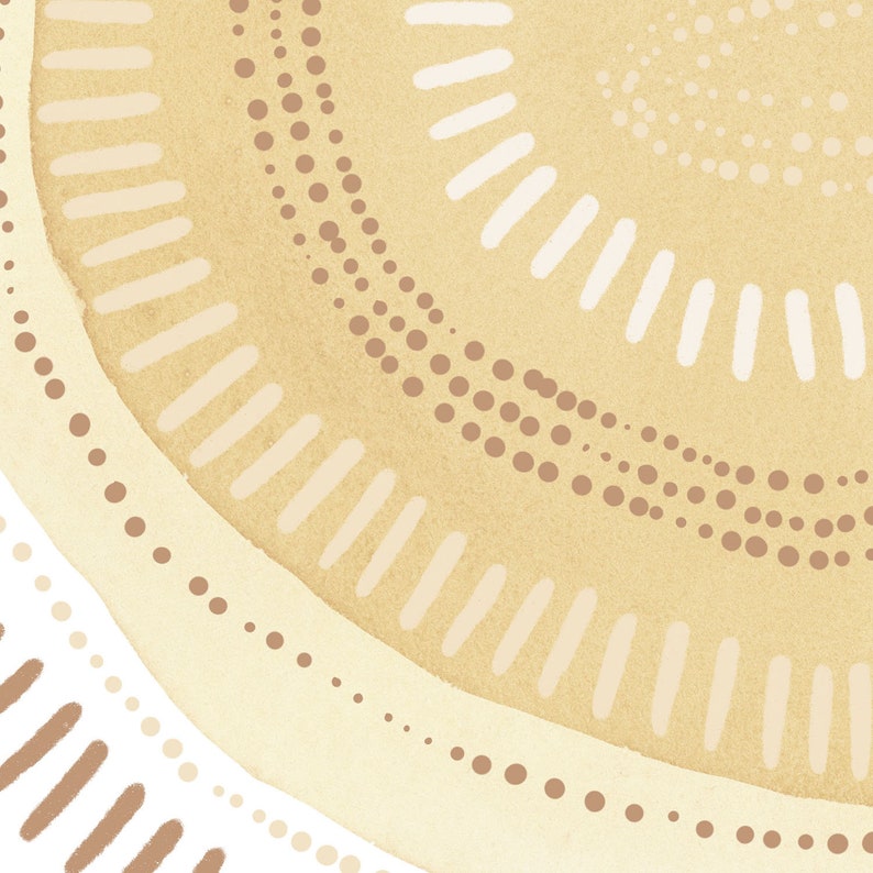 Modern Artwork Circle Sun Decor Nursery Decor Mid Century - Etsy