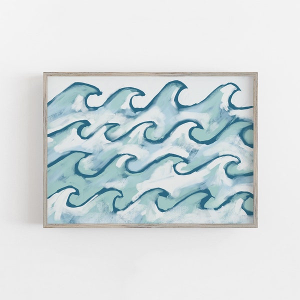 Wave Print - Etsy