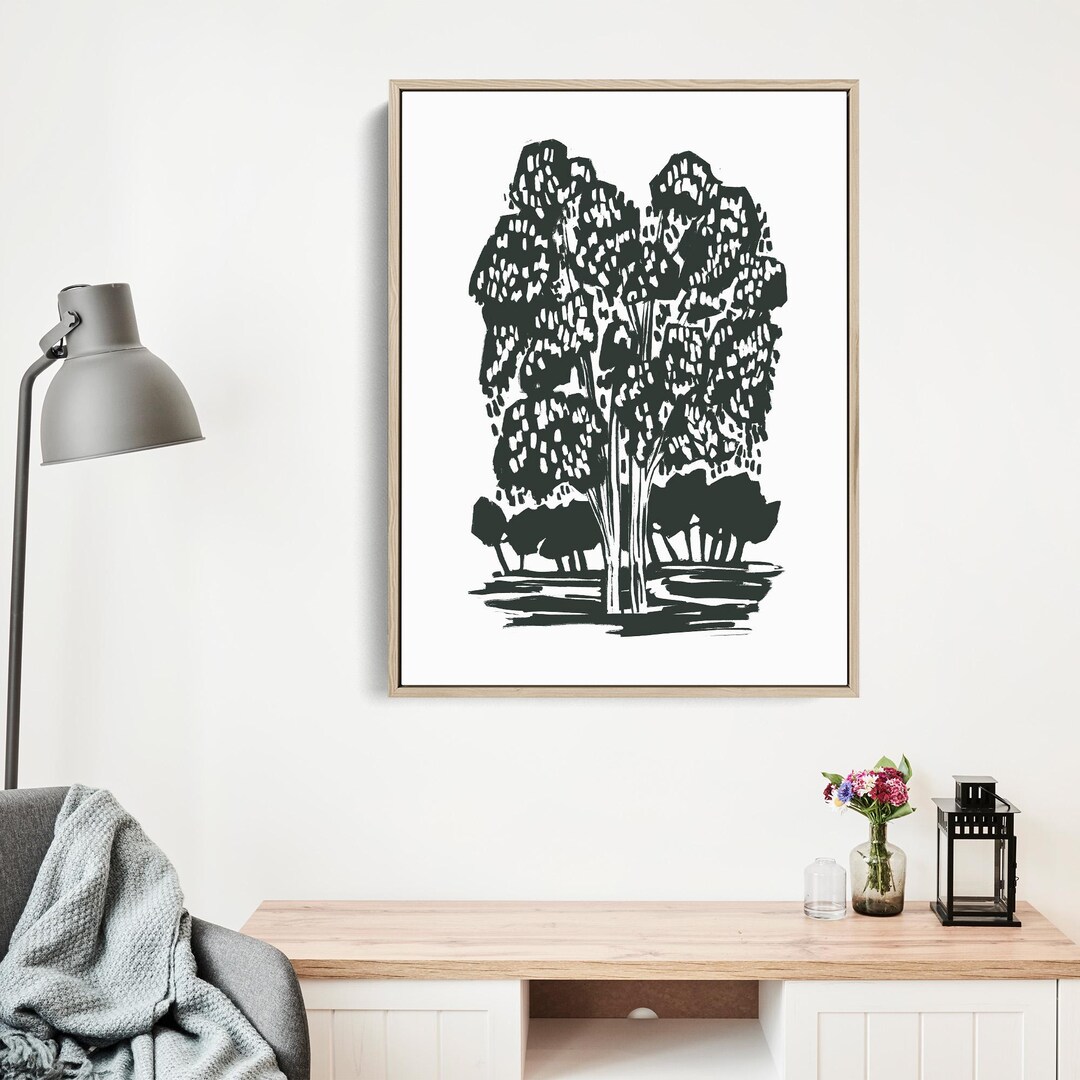 Forest Scene Artwork | "the Weeping Birch" – Art Print or Canvas - Etsy