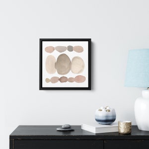 Minimalist Neutral Earth Tones Watercolor Painting Circle Artwork Large ...
