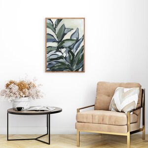 Botanical Art Modern Neutral Home Decor Statement Painting Green and ...