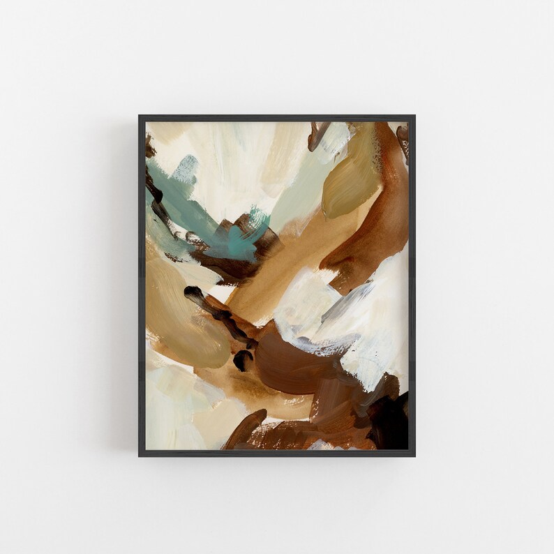 Earth Tone Painting Modern Abstract Art Contemporary Autumn - Etsy