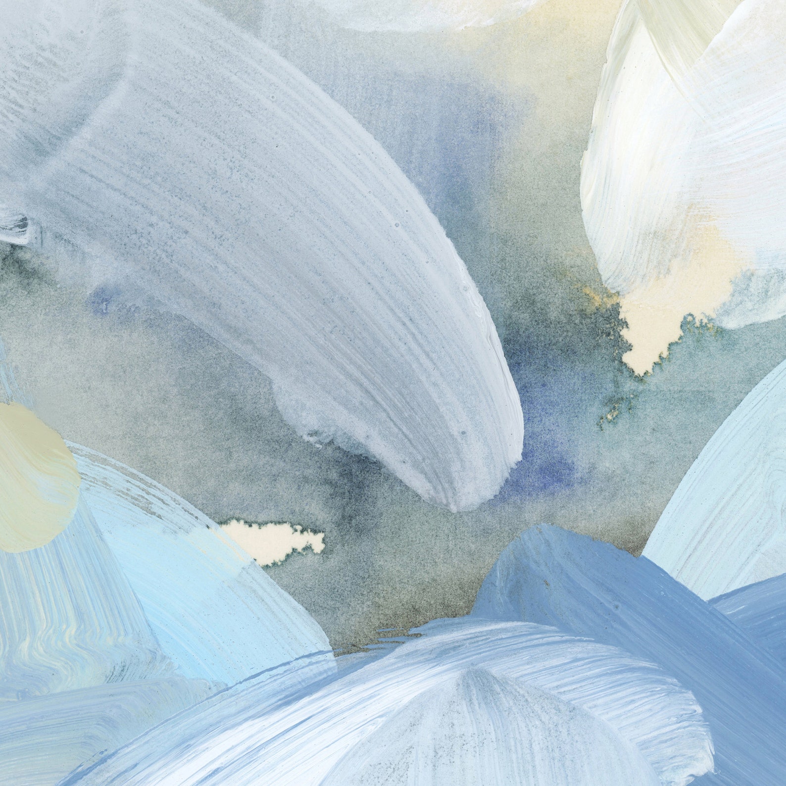 Light Blue Abstract Painting Neutral Tones Trendy Office Decor - Etsy