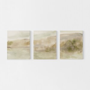 Abstract Landscape Painting Set Watercolor Minimalist Neutral - Etsy