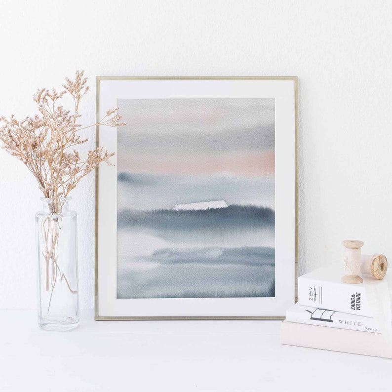 Abstract Modern Watercolor Painting Flowy Artwork Nursery Art - Etsy