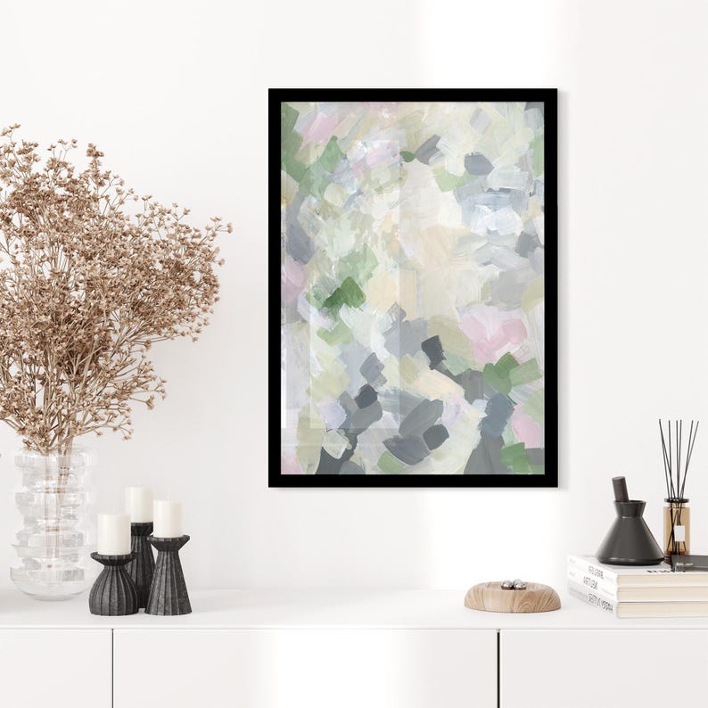 Pastel Abstract Wall Painting | Modern Springtime Print for ...