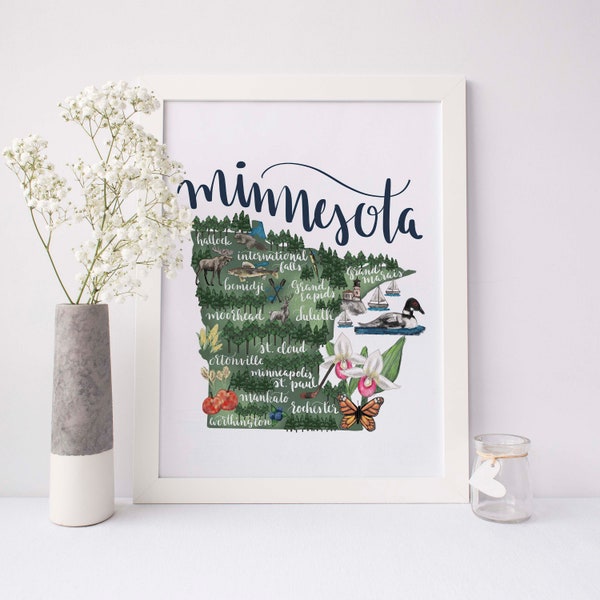 Minnesota Print - Etsy