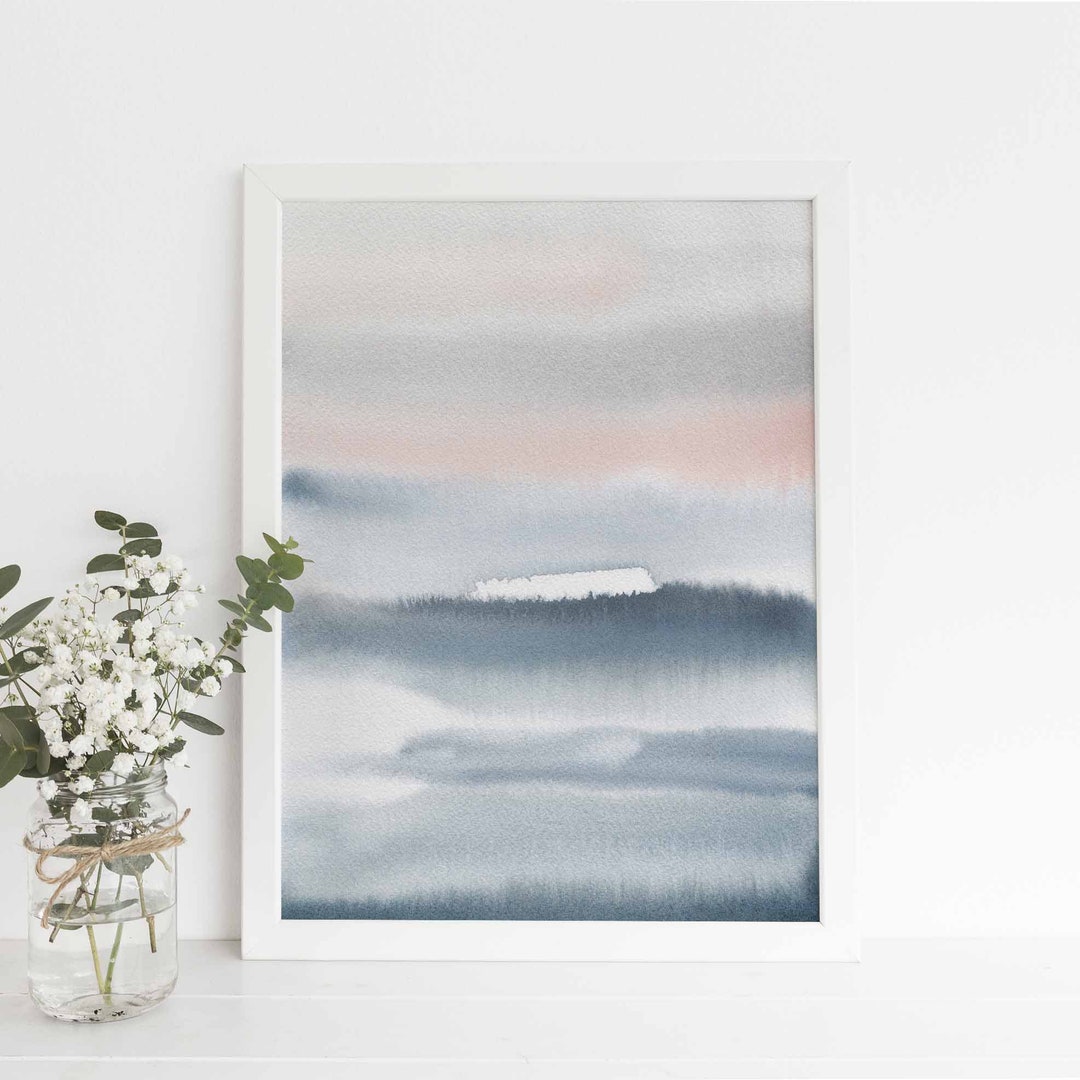 Abstract Modern Watercolor Painting Flowy Artwork Nursery Art - Etsy