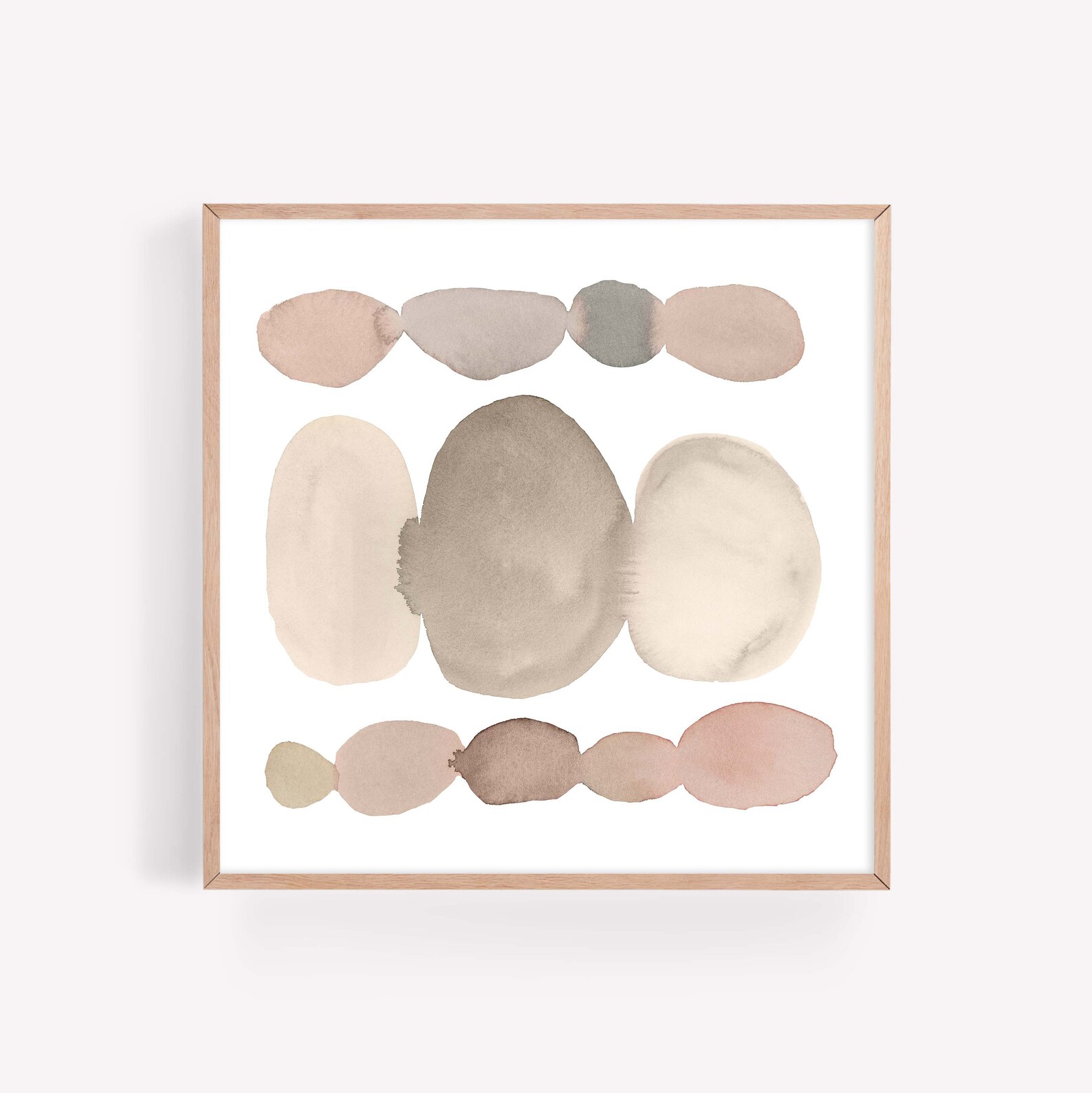 Minimalist Neutral Earth Tones Watercolor Painting Circle - Etsy
