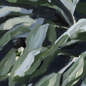 Dark Botanical Art | Black Plant Painting Modern Parisian Apartment ...