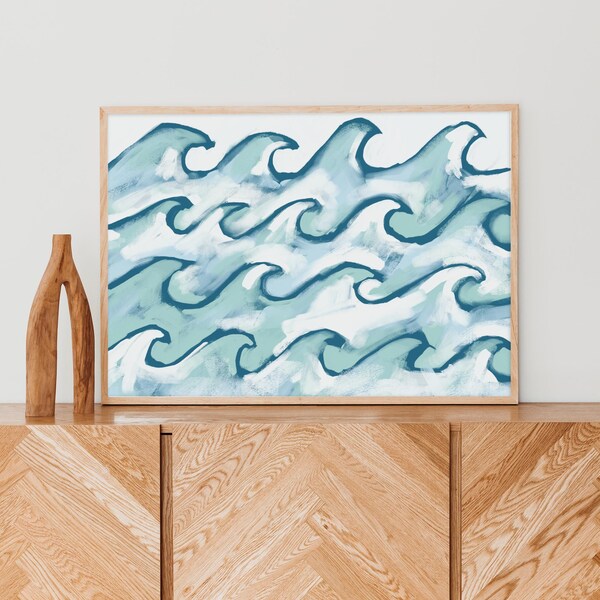 Ocean Waves Print - Etsy