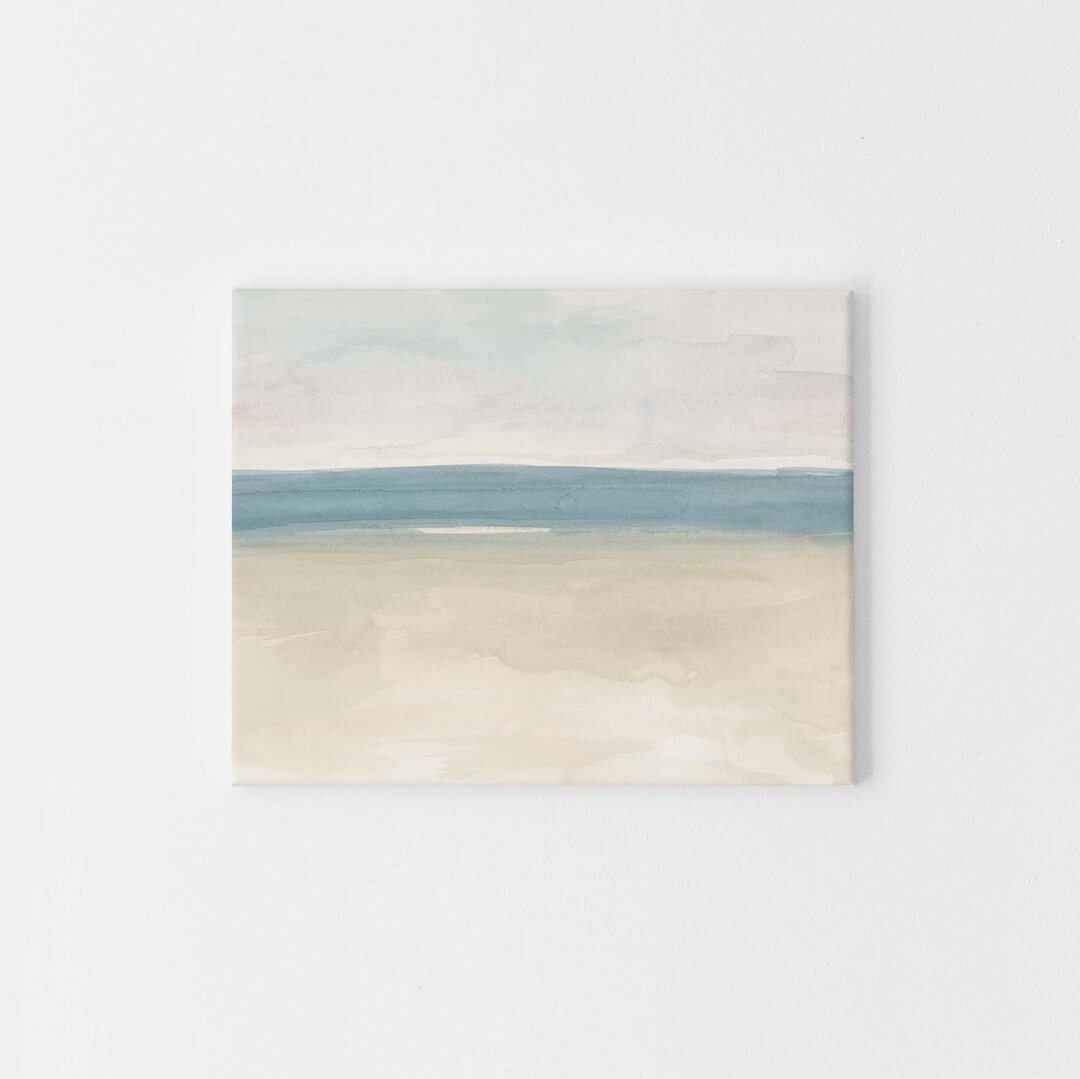 Coastal Seascape Art Modern Beachscape Watercolor Painting Beach House ...