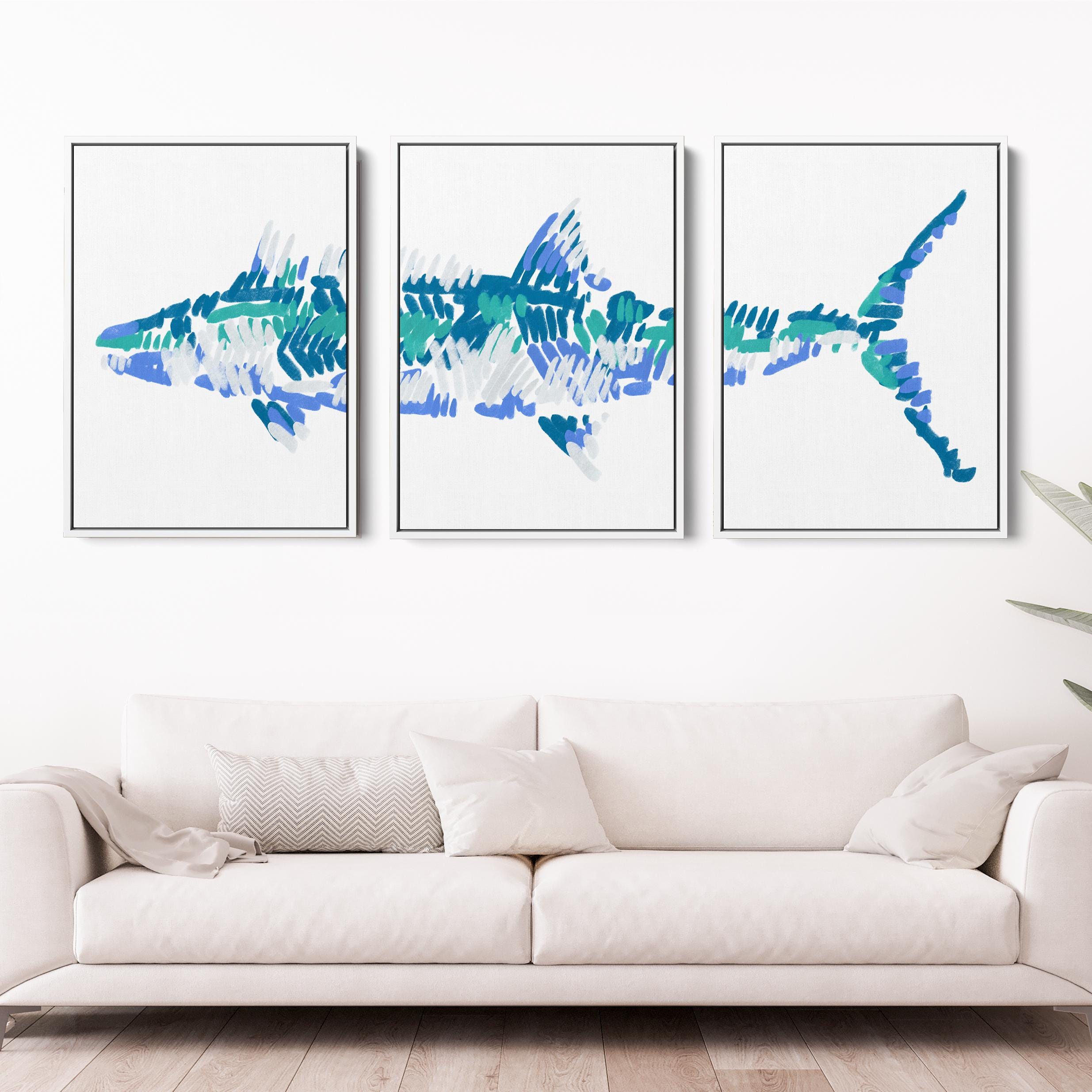 Coastal Fish Decor | "the Kingfish Triptych" – Set of 3 – Art Prints or ...