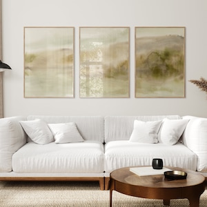 Abstract Landscape Painting Set Watercolor Minimalist Neutral - Etsy