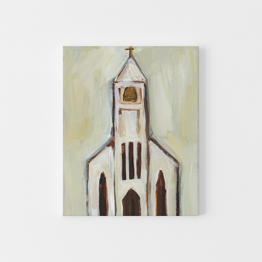 Rusticfolk Art | "neutral Church Painting No. 2" - Art Print or Canvas ...