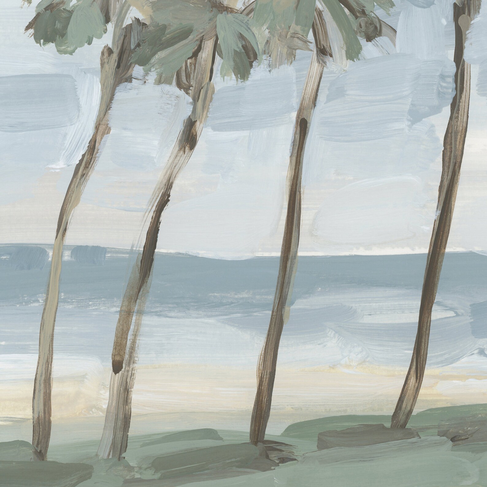 Palm Tree Landscape Painting Beach Print Decor California Surf - Etsy