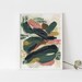 Abstract Painting Tropical Inspired Pink and Green Artwork - Etsy