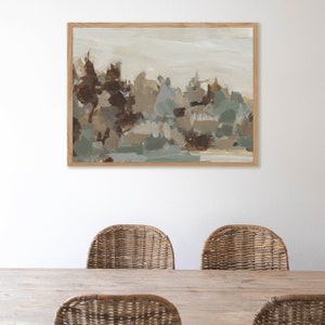Autumnal Landscape Neutral Earthy Forest Artwork Woodland - Etsy