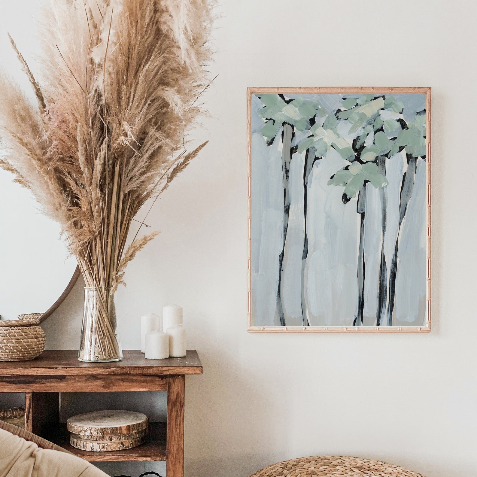 Palm Tree Art Modern Tropical Decor Beach House Art Neutral - Etsy